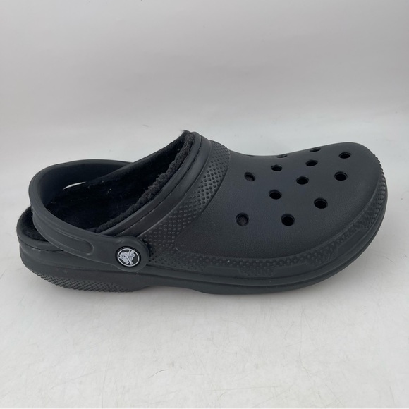 CROCS | Shoes | Crocs Unisex Classic Black Fleece Lined Comfort Clogs ...